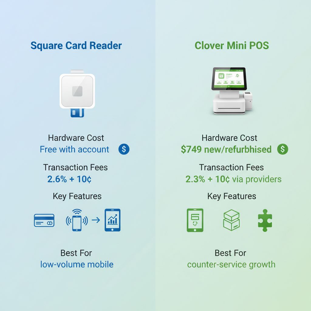 Best Mobile Credit Card Reader: Square vs Clover Mini 2026 – The POS ...